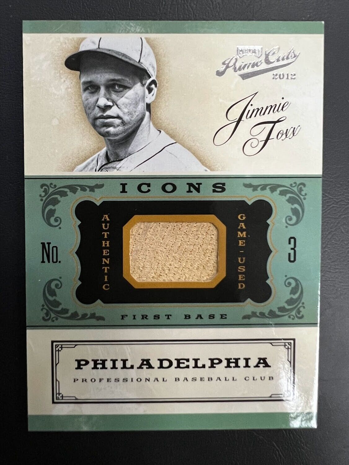 Jimmie Foxx 2012 PRIME CUTS ICONS GAME USED BAT #10/25 Philadelphia J ...